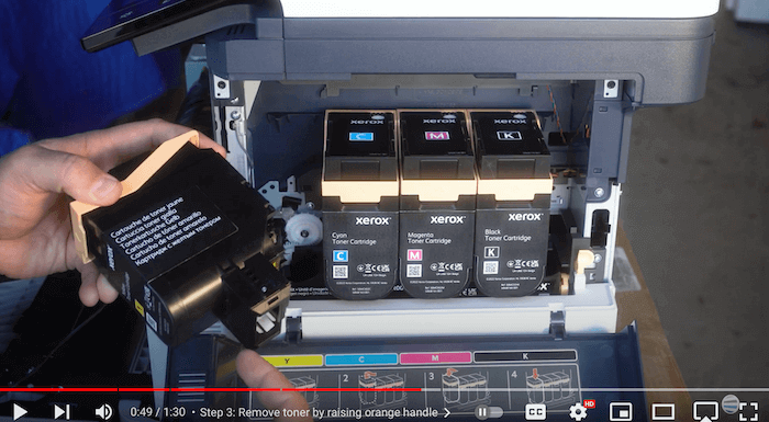 Step By Step Guide Replacing Toner In The Xerox Versalink C410 C415